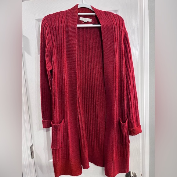 LOFT | Sweaters | Loft Ribbed Open Cardigan | Poshmark